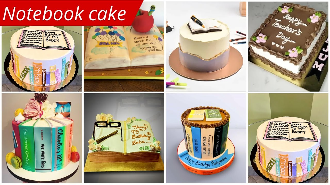Notebook cake Book cake Teacher cake School cake Student cake Scholar ...