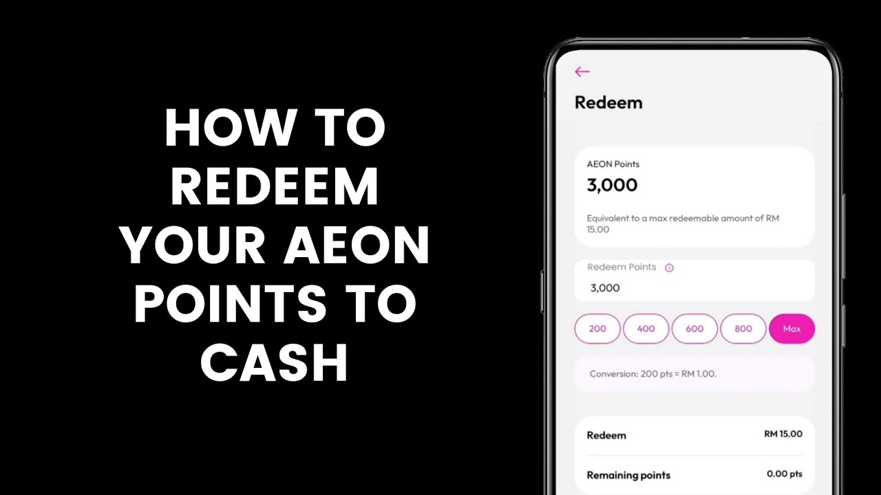How to Redeem your AEON Points to cash using the AEON Bank App - YouTube