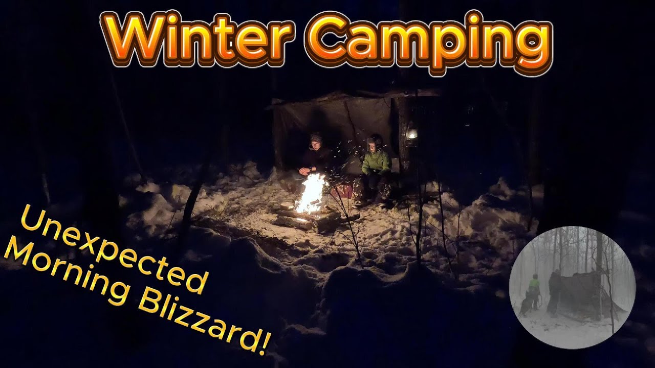 Winter Camping Adventure: Surviving a Blizzard in the Woods! | Lean-To ...