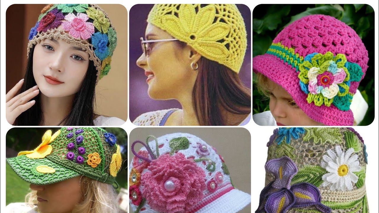 Awesome & Attractive Crochet knitting Caps design for girls women's ...