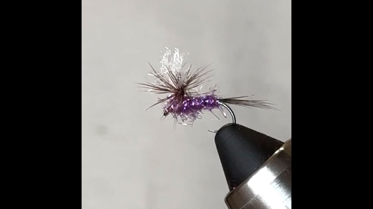 How to tie the "Purple Haze" Parachute Adams - YouTube