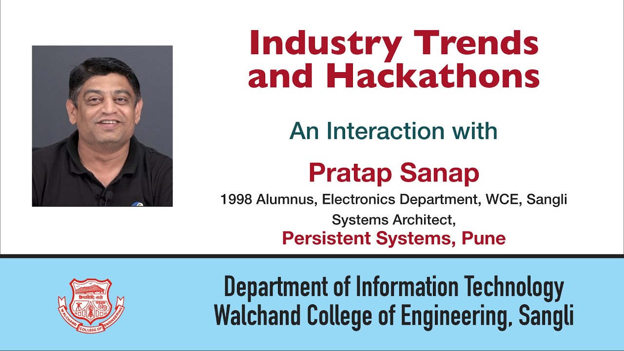 Industry Trends and Hackathons: Interaction with Pratap Sanap - YouTube