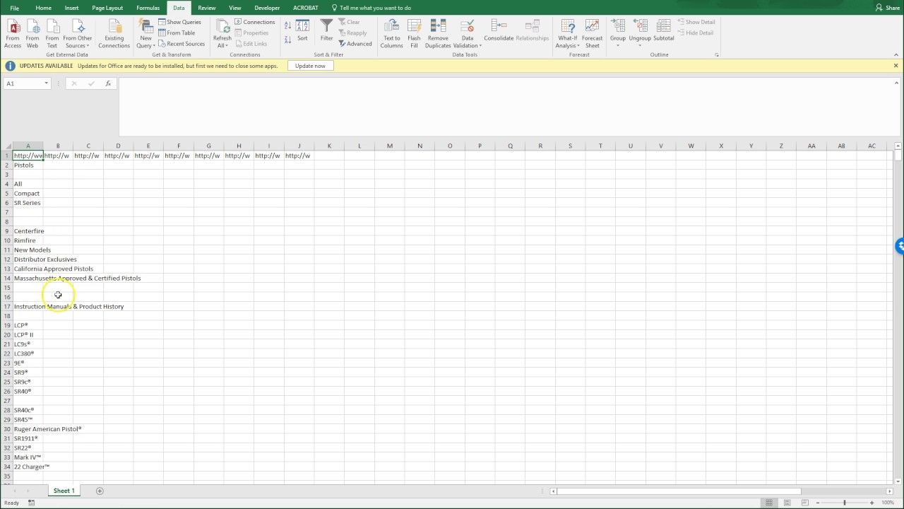 Automatically Pull Data From Website URL Using Excel Macro VBA YouTube