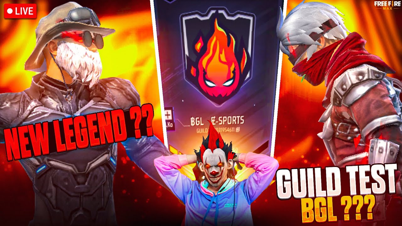 🛑 FF LIVE GUILD TEST FOR BGL 🔥 1 V 1 PRACTICE MATCHES 📲 #nonstopgaming ...