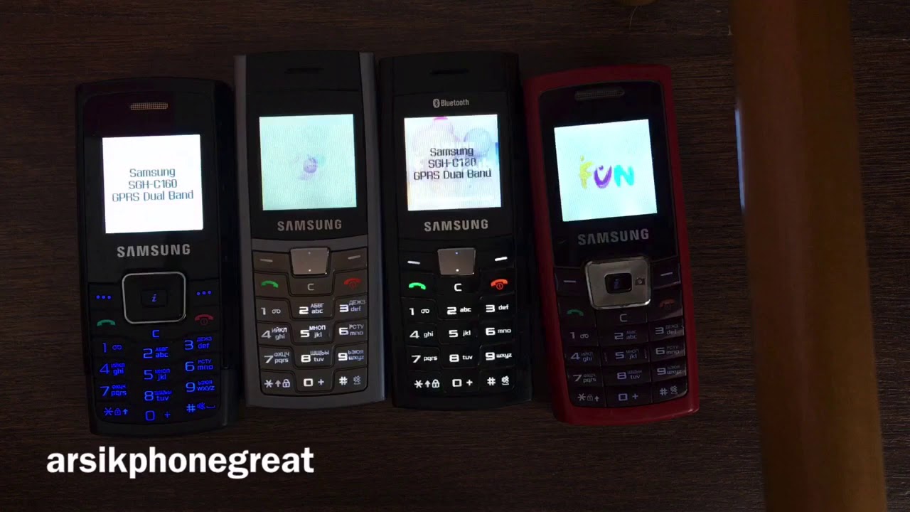Samsung SGH-C160 vs C170 vs C180 vs C450 - YouTube