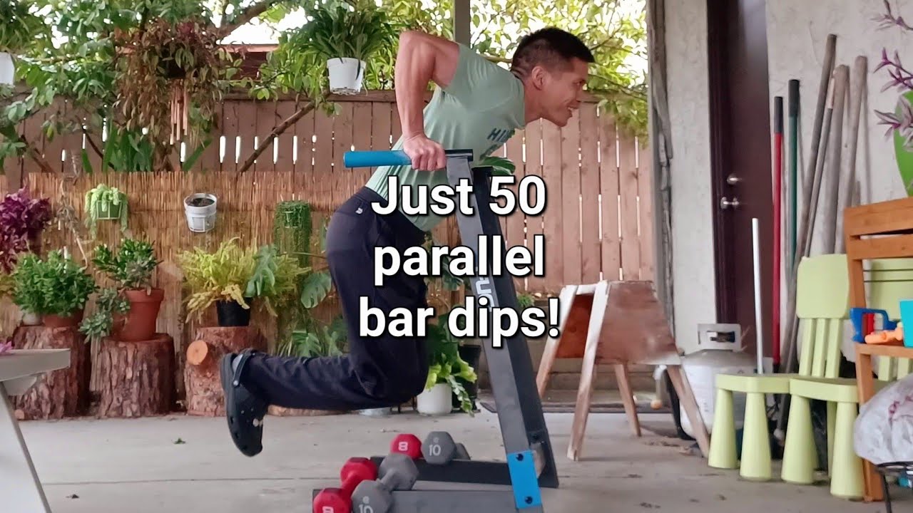 Just 50 parallel bar dips unbroken! - YouTube