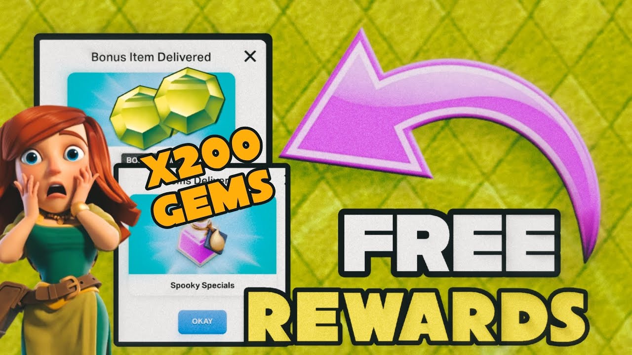 Free 200 Gems and 2 Resource Potion In Clash Of Clans #clashofclans ...