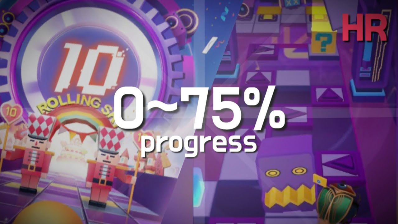 롤링스카이 시간•추억 하드모드 75% 프로그래스 (Rolling Sky TiMe-mory hardmode 75% progress ...
