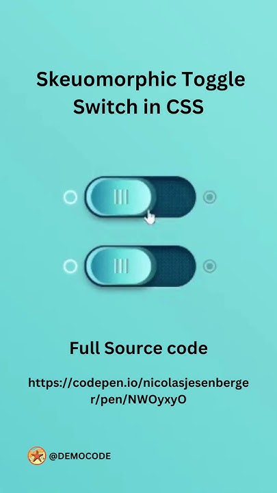 Skeuomorphic Toggle Switch In Css Animation Css Threejs Coding Developer Cssanimation
