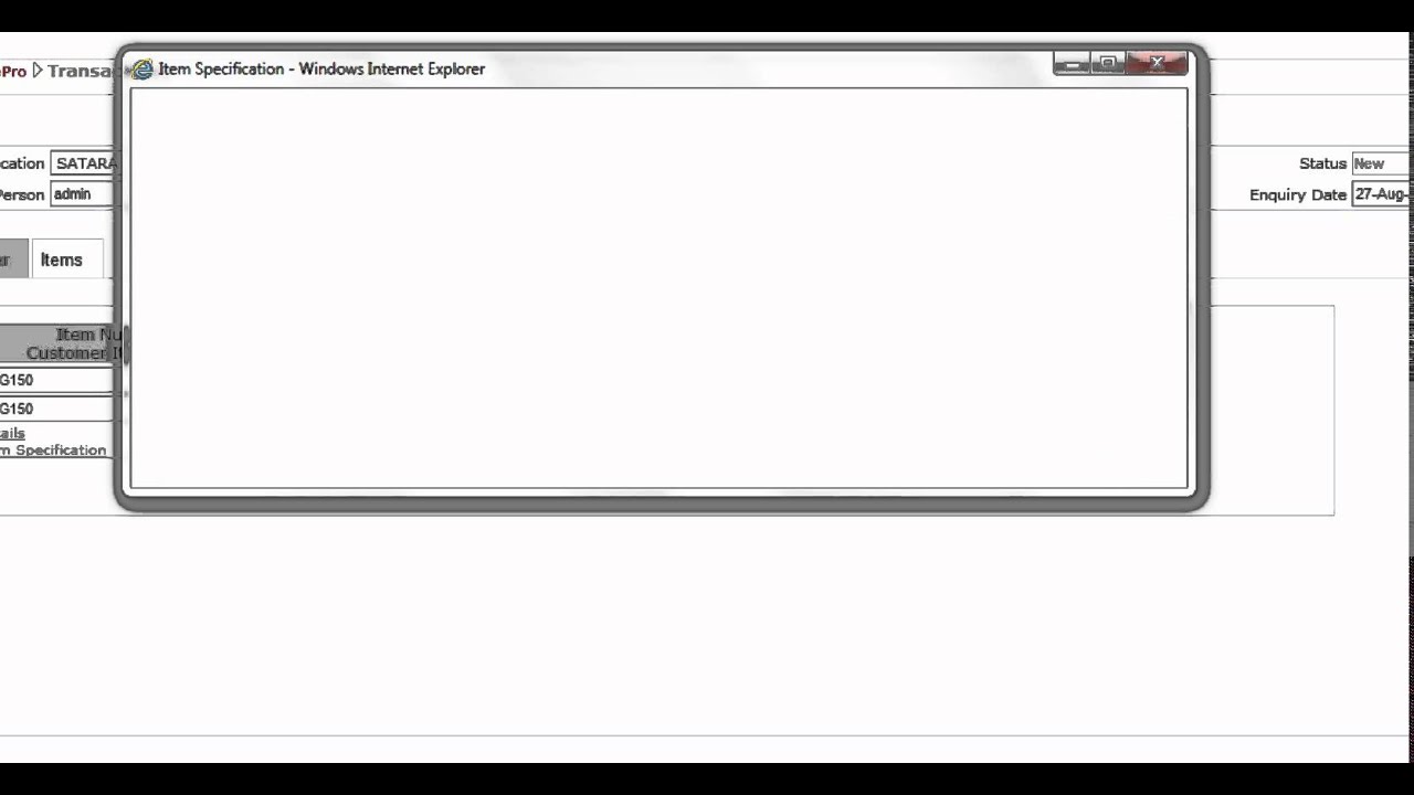Sales Enquiry-Items Tab-English - YouTube