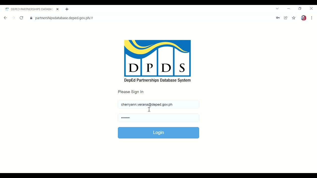 1 Sign in and download template in DPDS - YouTube