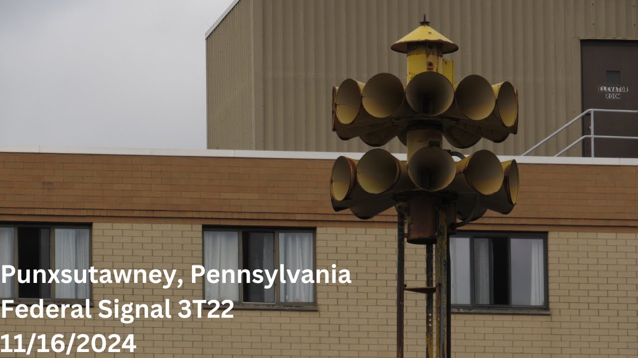 Punxsutawney, Pennsylvania - Federal Signal 3T22 Siren Test - Full ...