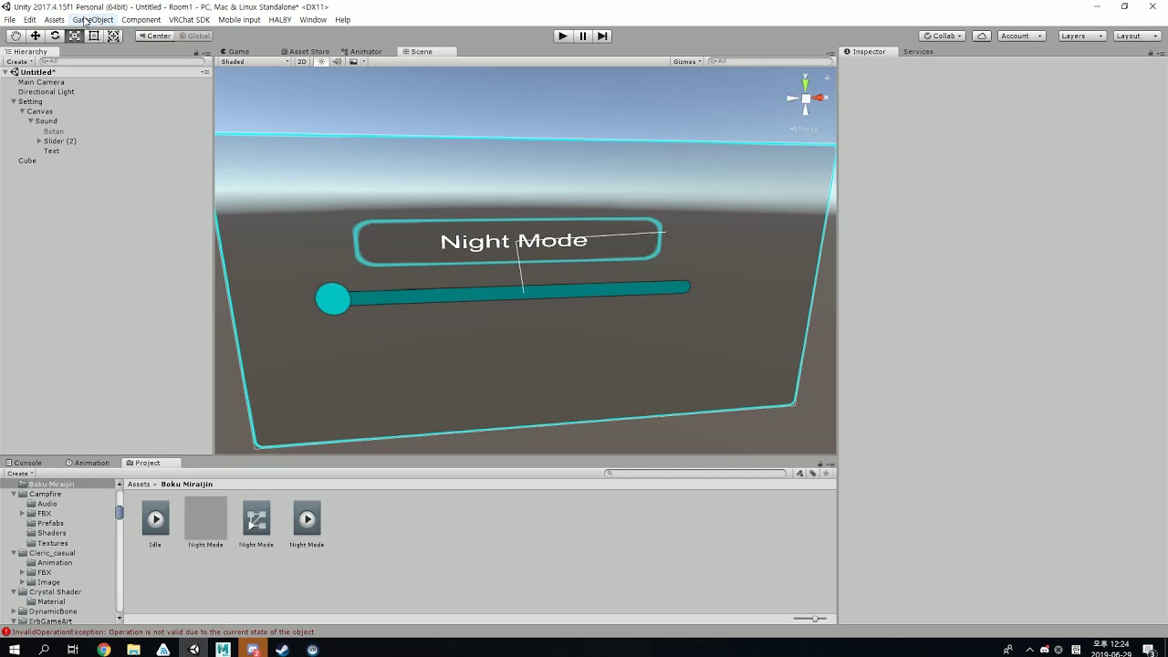 「VRChat World Create」 How to change Marterial Parameter for UI slider ...