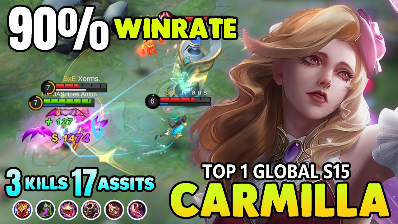 90% WINRATE!!CARMILLA BEST BUILD 2021~ CARMILLA MOBILE LEGENDS - YouTube