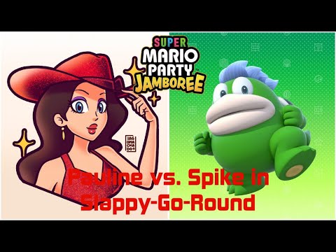 Super Mario Party Jamboree: Pauline vs. Spike in Slappy-Go-Round - YouTube