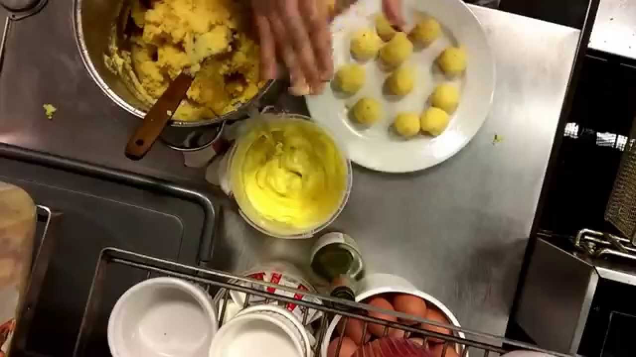 How To Make Deepfried Polenta Balls - YouTube