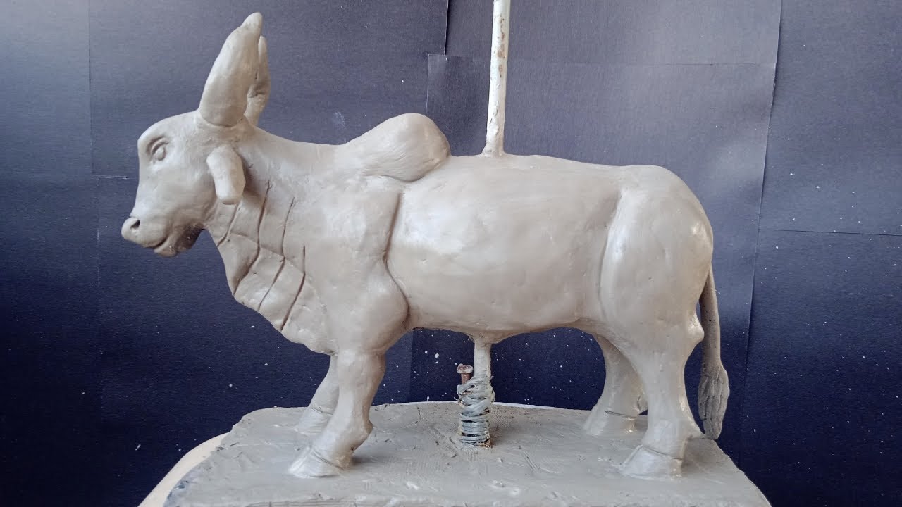 How to make ox | mitti ka bail kaise banaye | मिट्टी का बैल कैसे बनाये ...