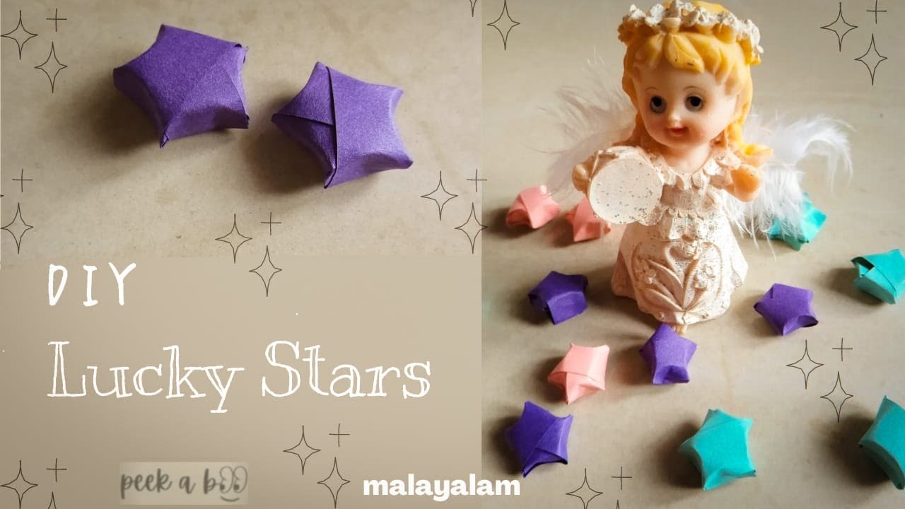 Diy Lucky stars tutorial ️ | Easy paper diy | Paper origami | How to ...