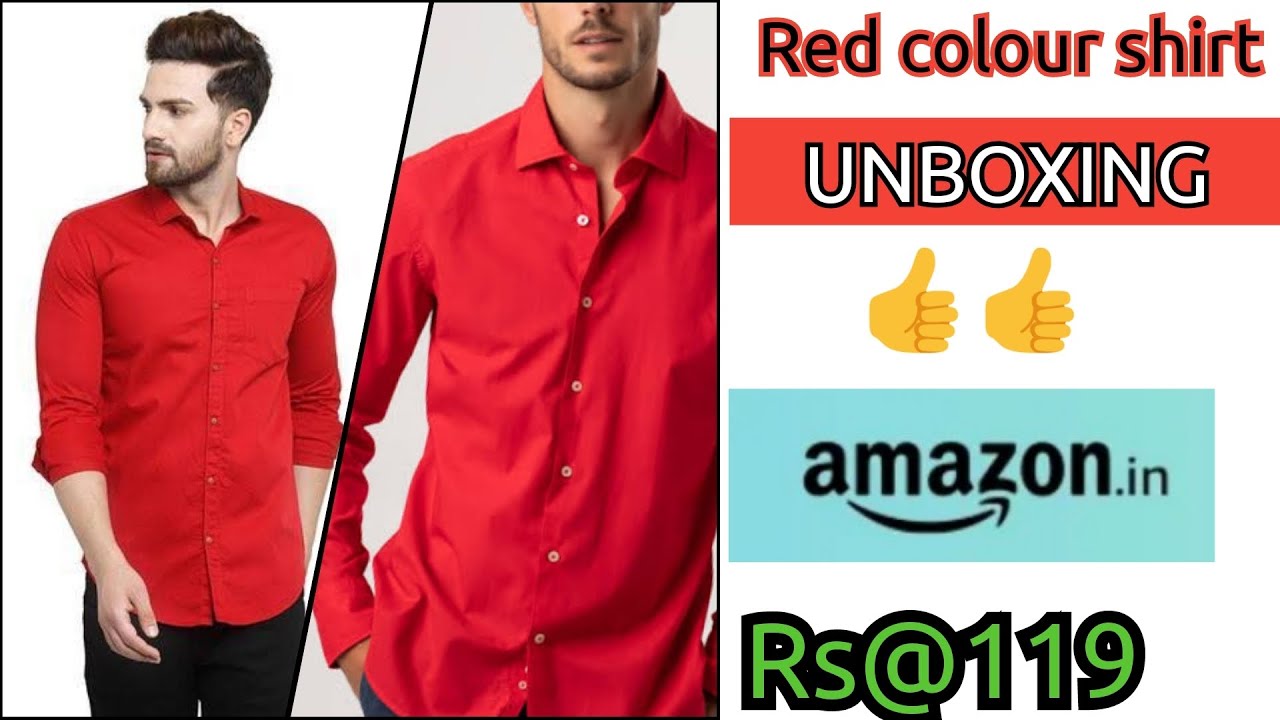 Amazon Product UNBOXING||Red Full Shirt Unboxing||KKUNBOXING ...