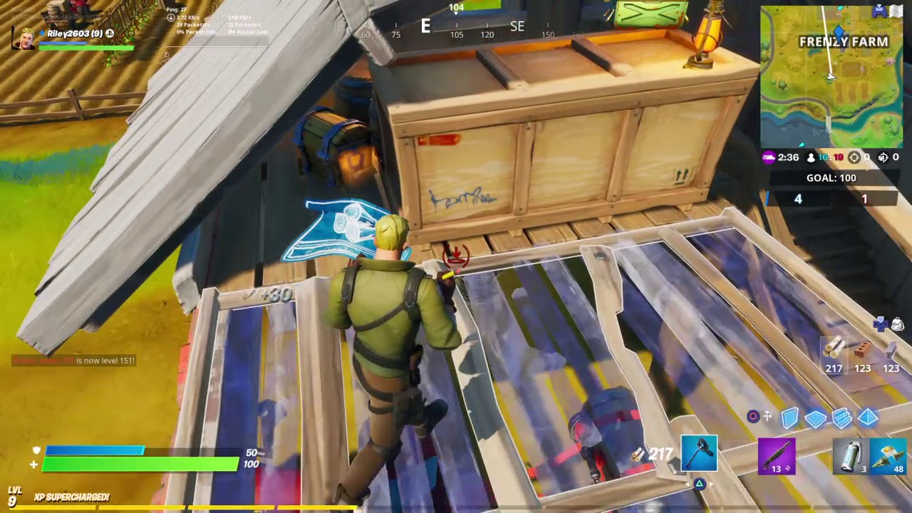 Fortnite Team Rumble - Radiant Blue Wrap and Pickaxe from the Free Pass ...