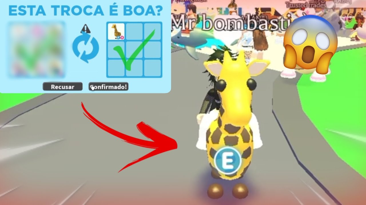 CONSEGUI UMA GIRAFA FR NO ADOPT ME!!!!! 😨 - YouTube