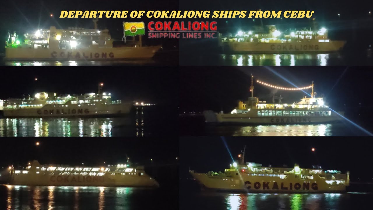 Six Cokaliong Vessels: Busy Departure at Port of Cebu - YouTube