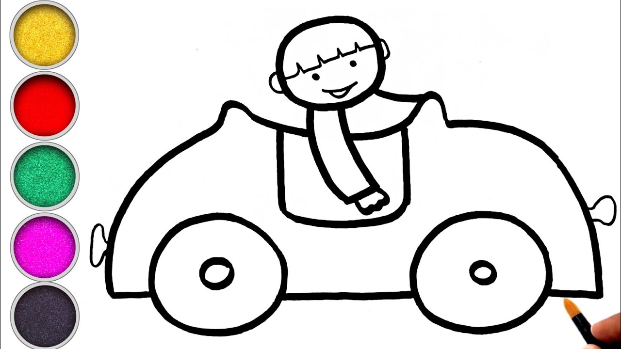 How to Draw a Baby Car Easy Step by Step | Car Drawing | Drawing a Car ...