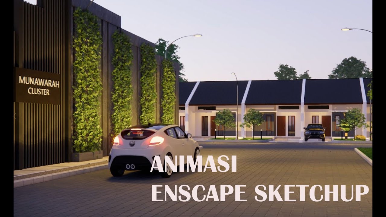 Contoh Animasi Enscape Sketchup - YouTube