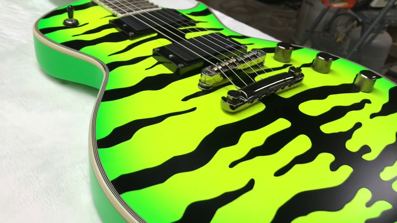 Custom Painted LTD ESP Eclipse Guitar - YouTube