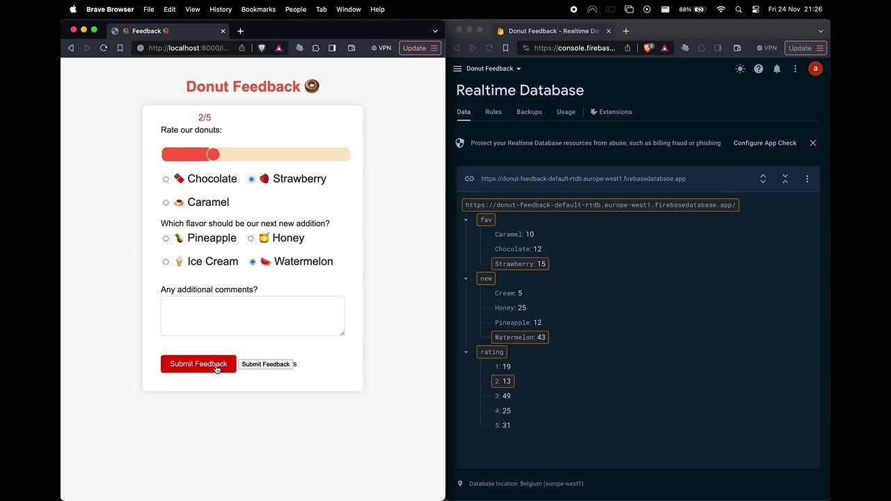WebDev hackathon Team5 - Realtime Database - YouTube