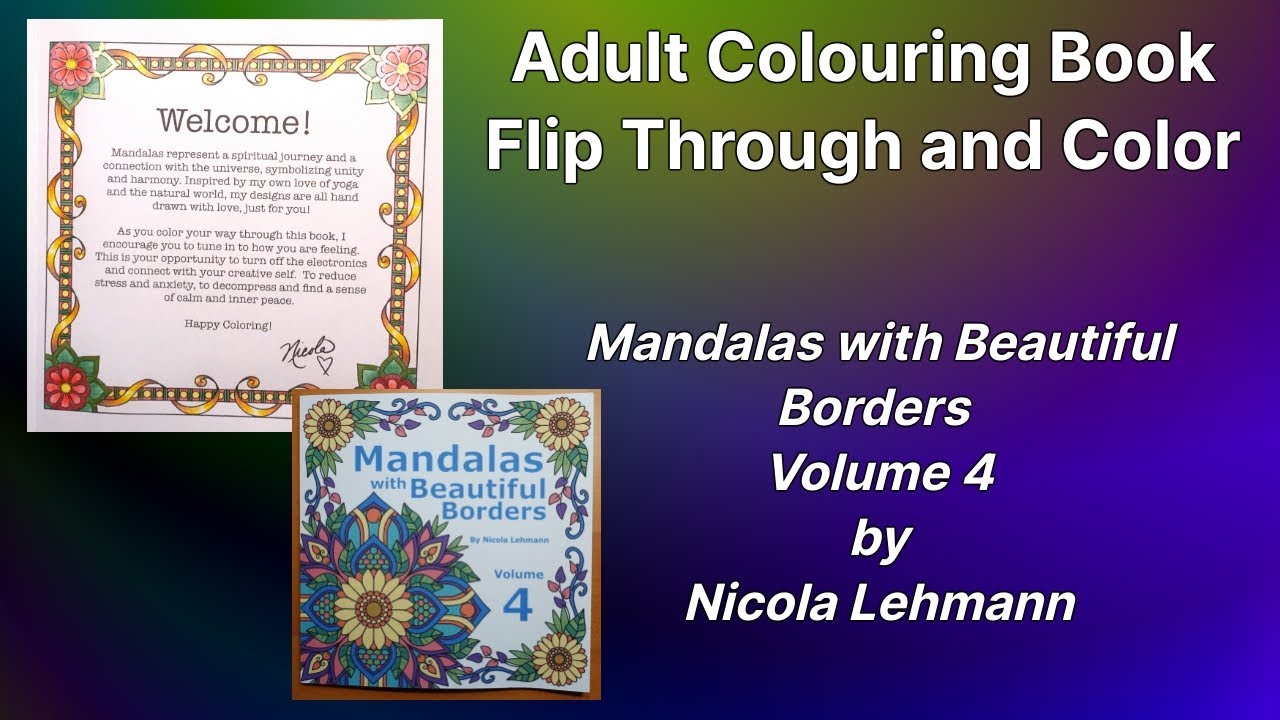 Adult Colouring Book Flip Through and Color - Mandalas with beautiful ...