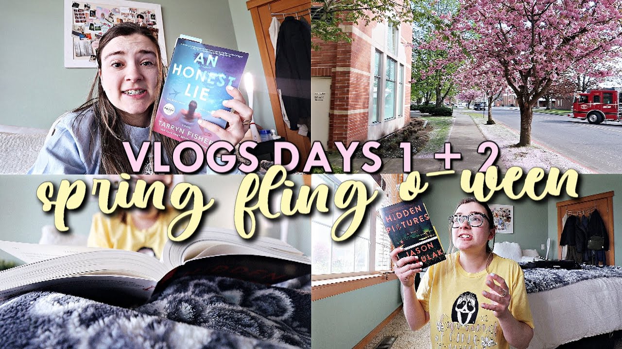 SPRING FLING O’WEEN || Days 1 + 2 spooky reading vlog 👻🌻💐💕 - YouTube