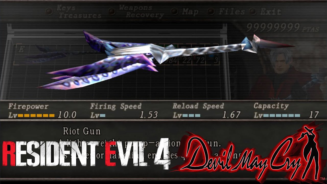 RE4 MOD NEVAN GUITARRA POR RIOT GUN/DEVIL MAY CRY REMIX MOD - YouTube