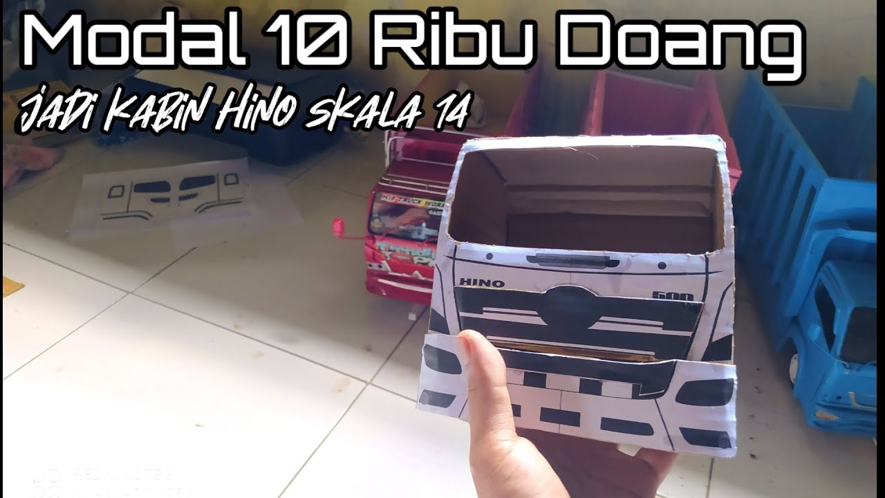 Membuat papercraft kabin hino 500 tractor head dari kardus - YouTube
