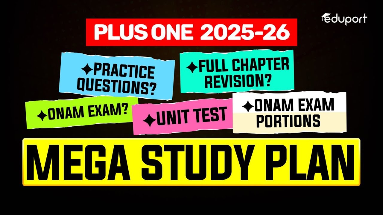 Study Plan - Plus One Board 2025-26 | Eduport Plus One - YouTube