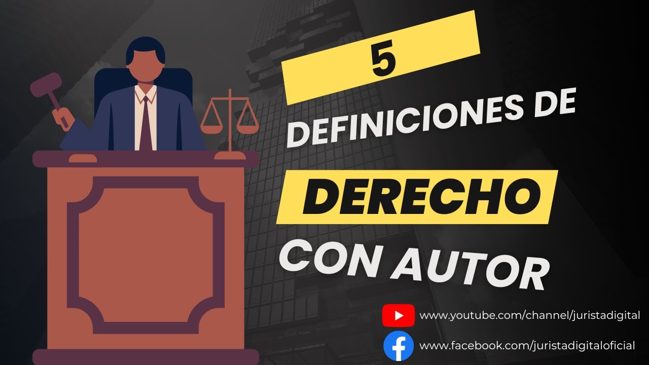 5 definiciones de Derecho con autor - YouTube