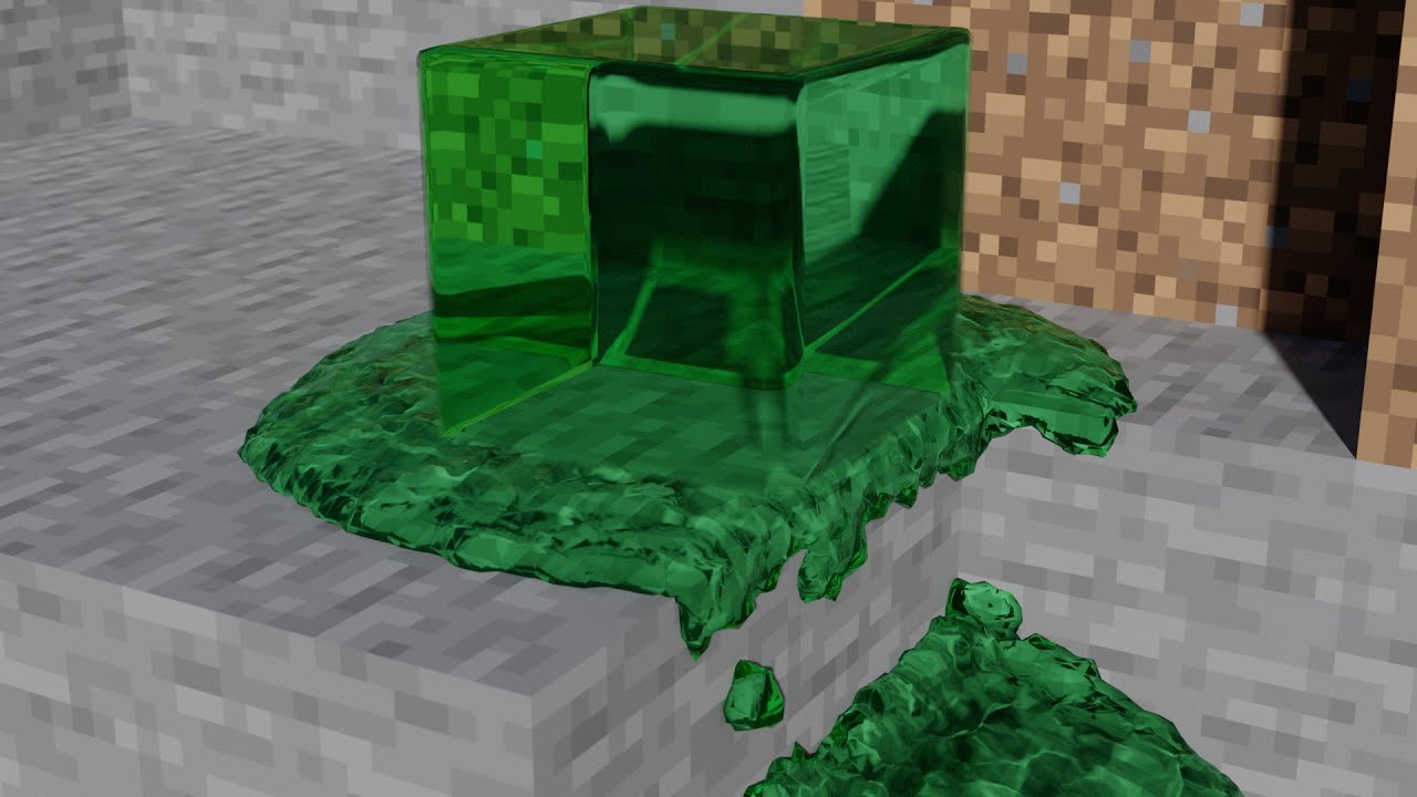 Realistic minecraft - Slime block 4k RTX, CGI - YouTube