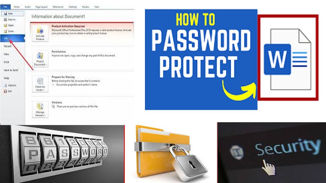 How to Lock and Unlock Microsoft word documents How to Encrypt Document ...
