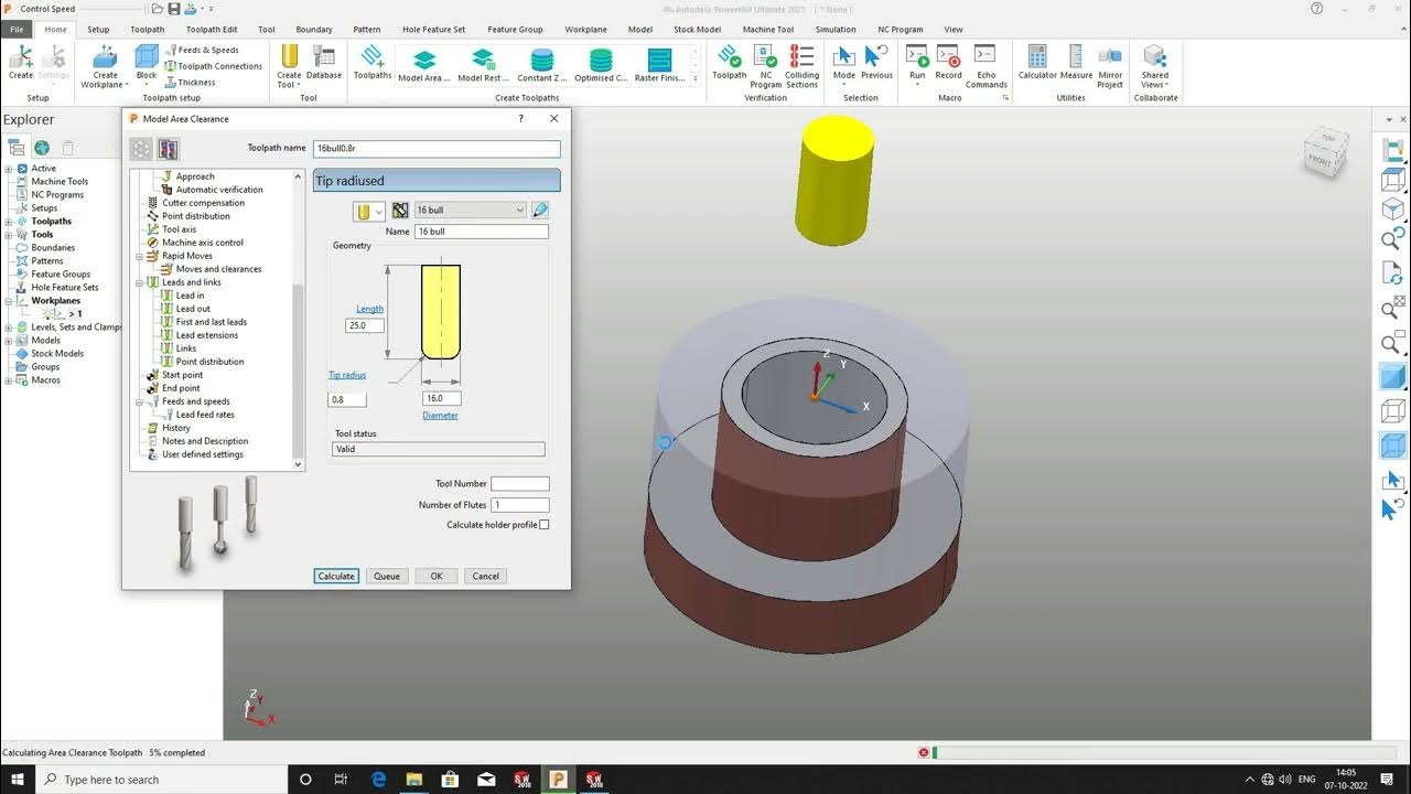 Powermill 2021 | full tutorial | roughing | generate nc program - YouTube