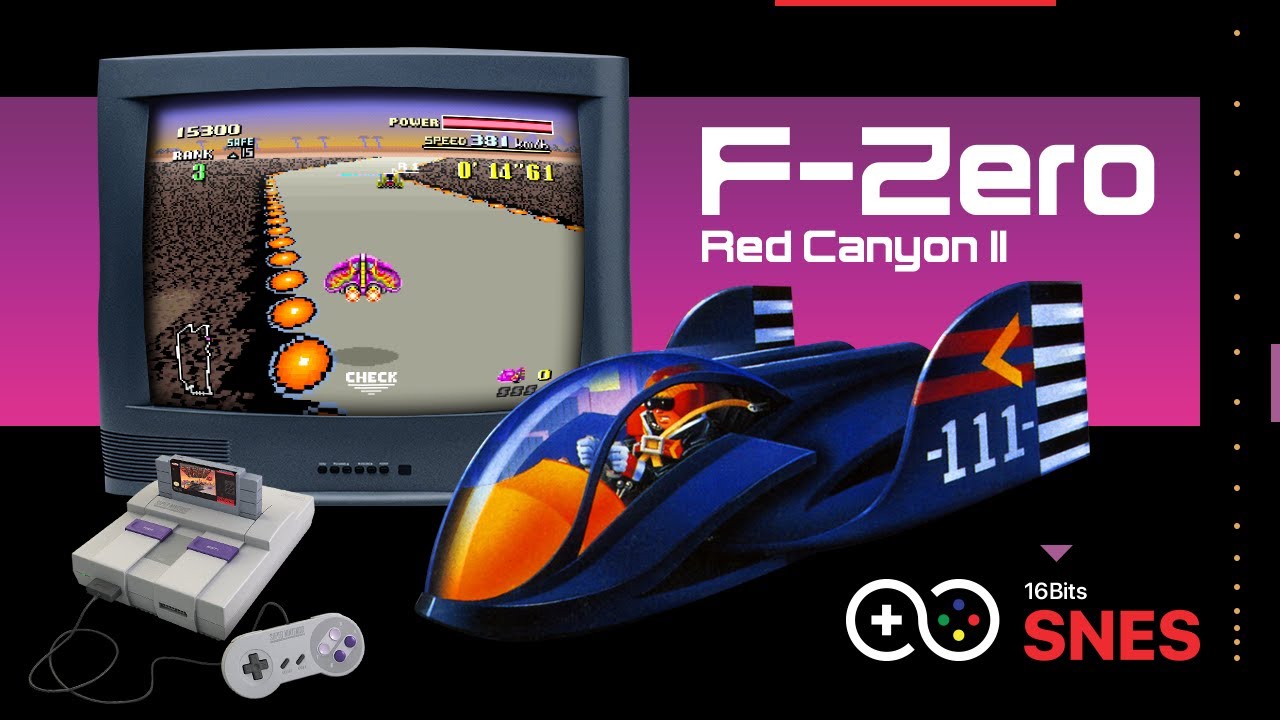 F-ZERO SNES (Red Canyon II) + Retro Gameplay ¡MÍRALO! - YouTube