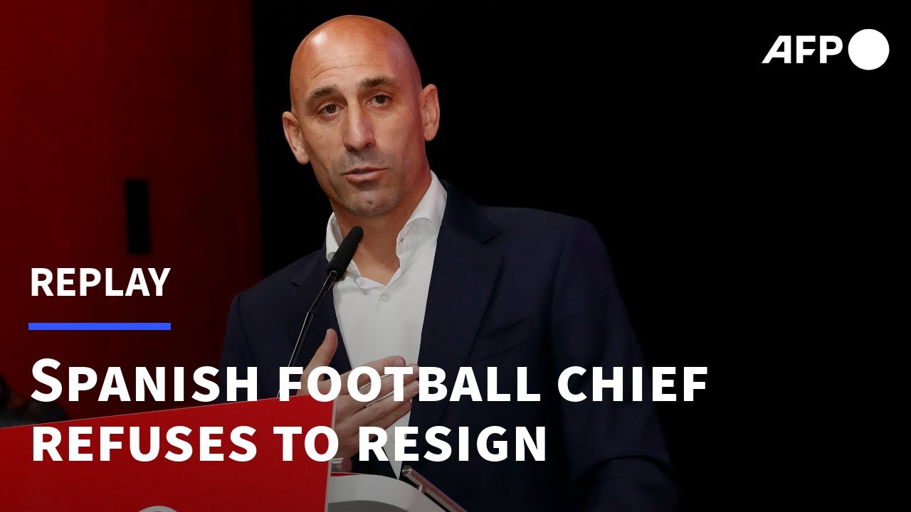 REPLAY - Spanish football chief Rubiales gives presser, refuses to ...