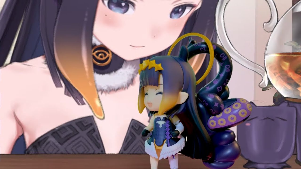 Nendoroid Ina barged in and took over the stream 【Hololive / Ninomae ...