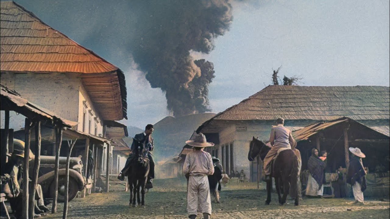 The eruption of Parícutin volcano on a farmer's cornfield. - YouTube