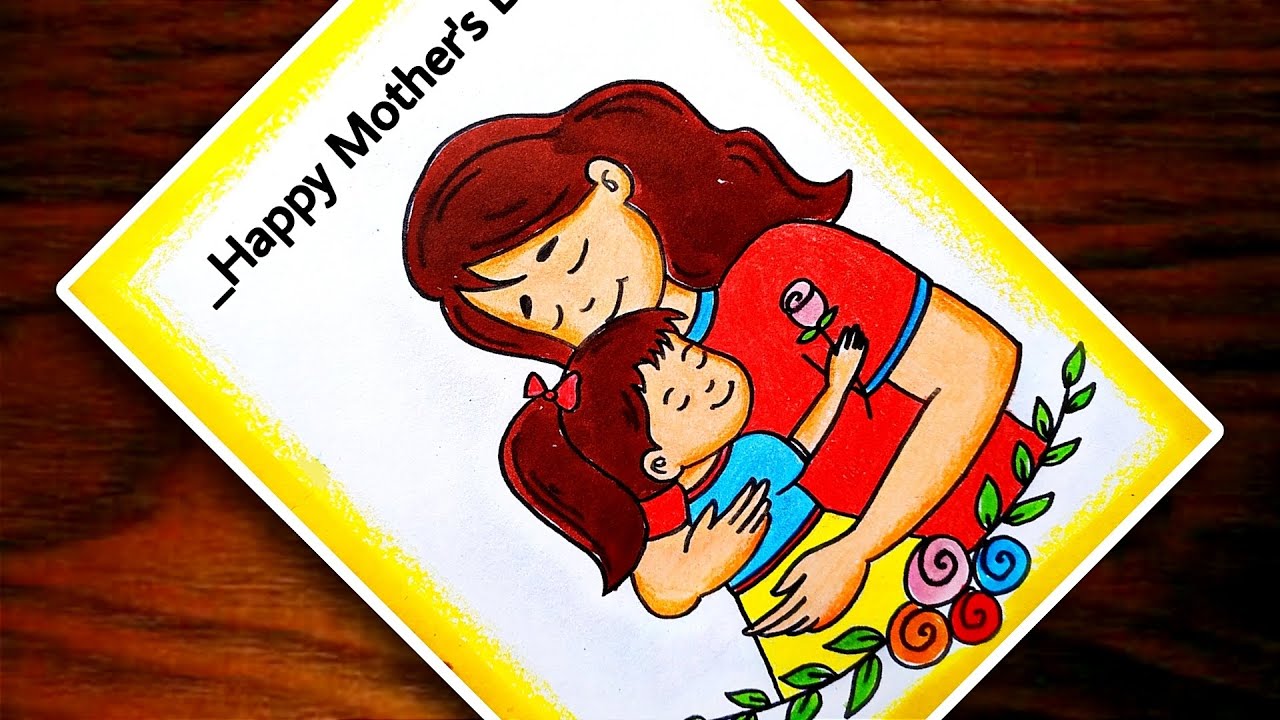 Mothers Day Special Drawing|How To Draw Mothers Day Card|Easy Mother ...