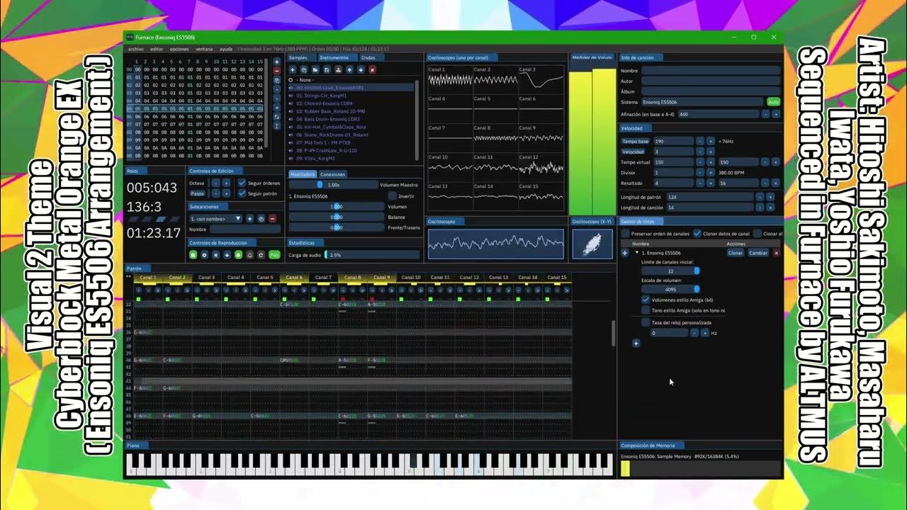 Cyberblock Metal Orange EX - Visual 2 Theme (Ensoniq ES5506 Arrangement ...