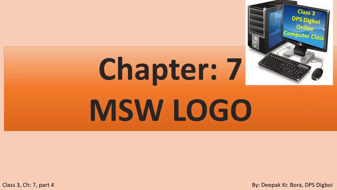 Drawing line figures in MSW LOGO class 3 part 4 - YouTube
