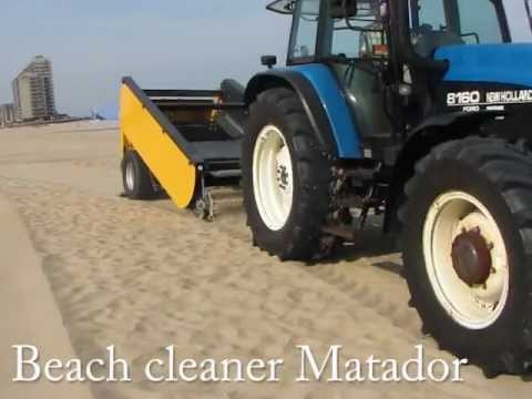Beach cleaner machine Matador - YouTube