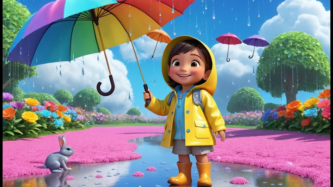 Rain Rain, Stay and Play | Popular Nursery Rhyme | Educational Kids ...