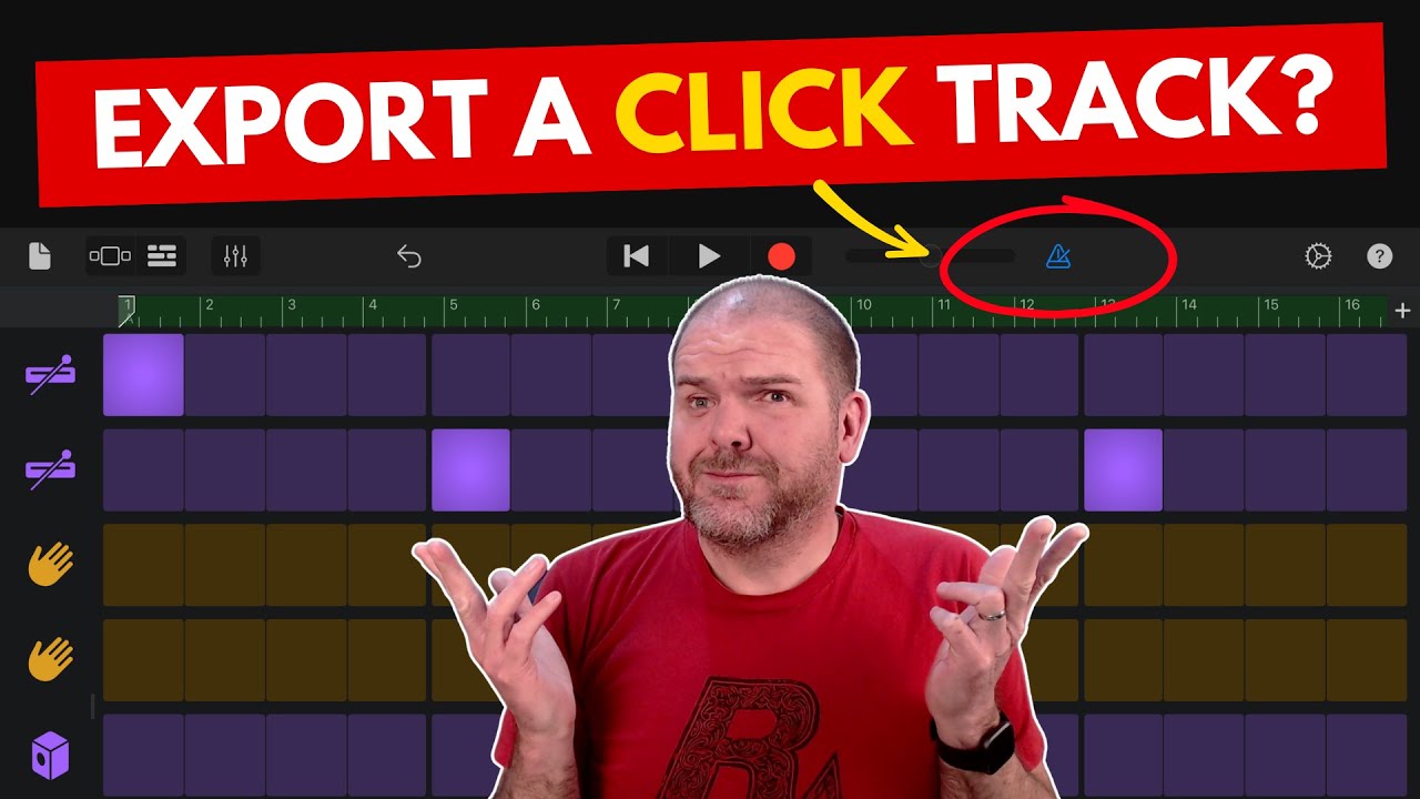 EXPORT a Click Track/Metronome in GarageBand iOS (iPad/iPhone) - YouTube