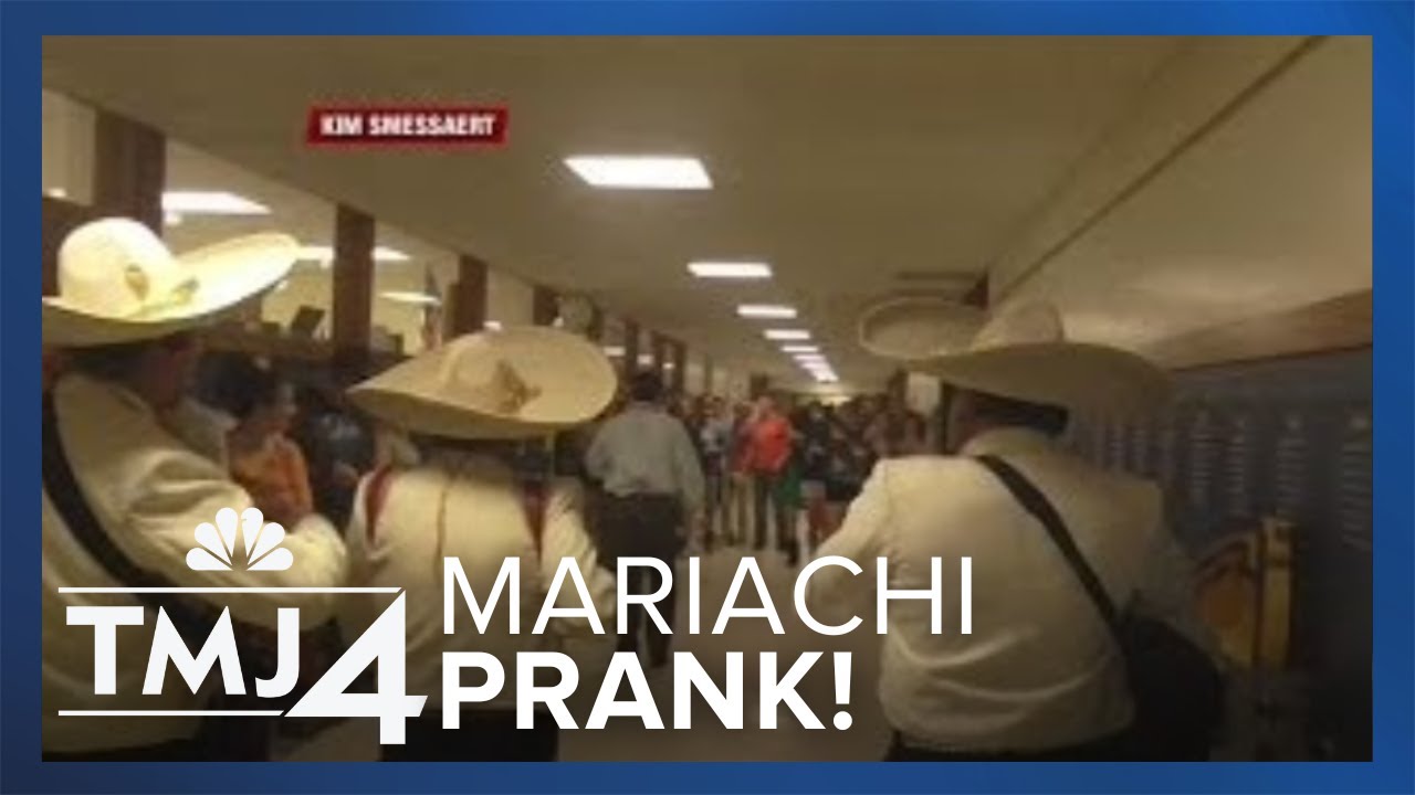 Wisconsin students hire mariachi band as senior prank - YouTube